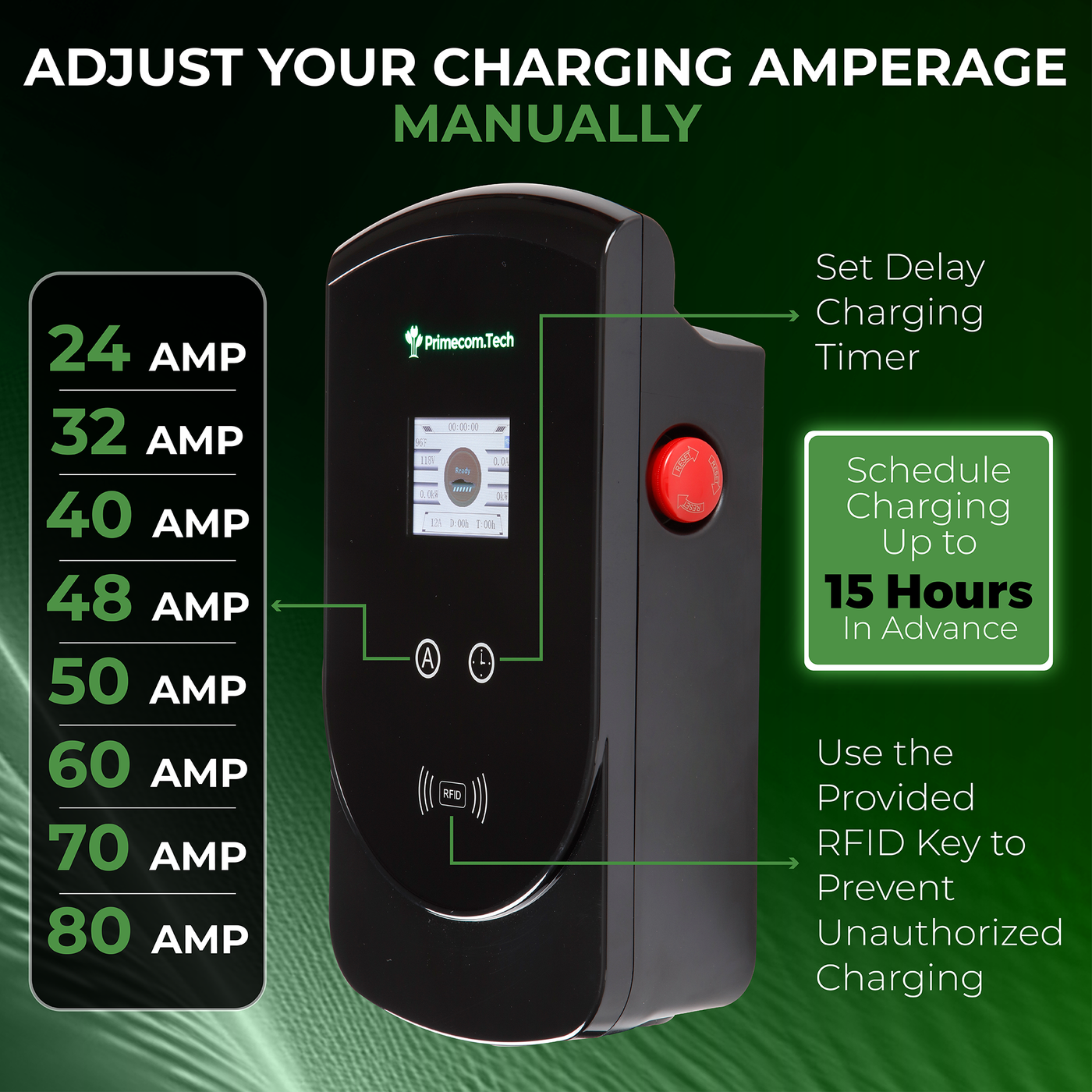 Primecom 80 Amp Level 2 EV Charger | 277/480 Volt AC Single Phase J177 ...