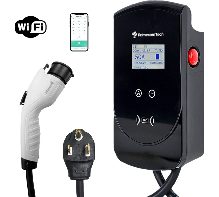 50 Amp Level 2 Adjustable EV Charger - Fast Charging & Durability ...