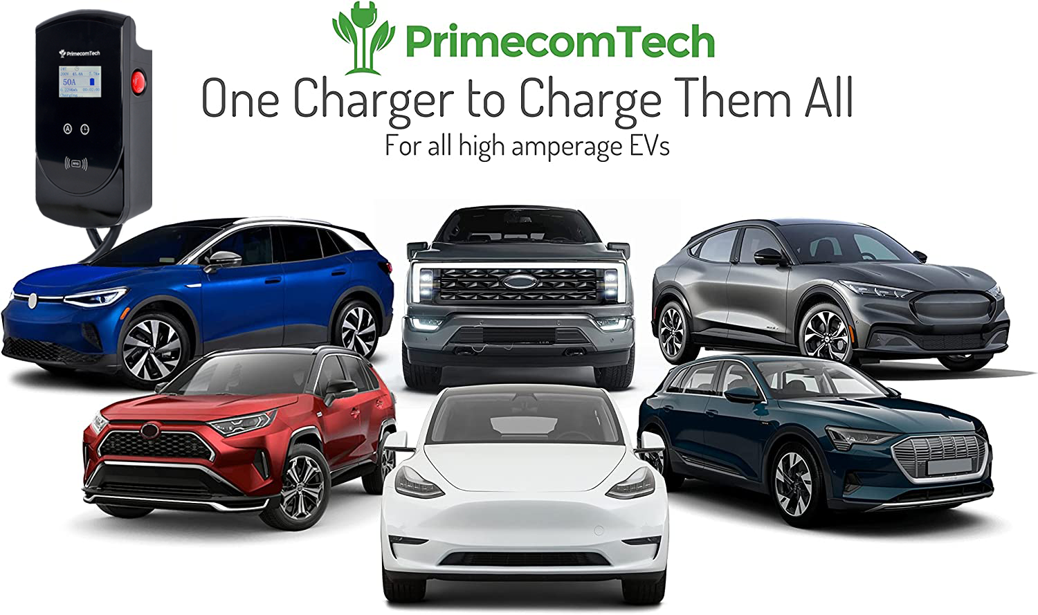 50 Amp Level 2 Adjustable EV Charger - Fast Charging & Durability ...