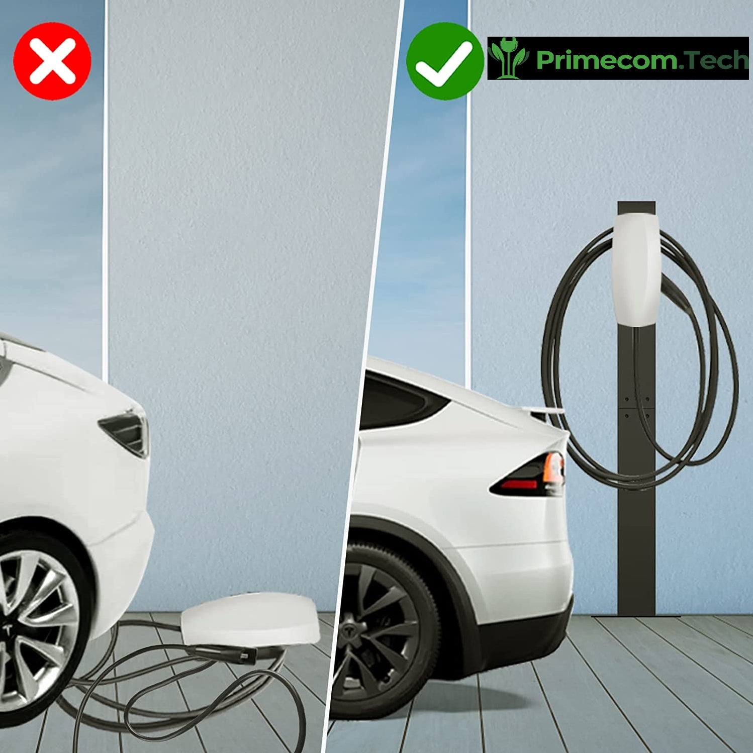 TESLA GEN3 and GEN2 EVSE Wall Connector Pedestal -Mounted EV Charging ...