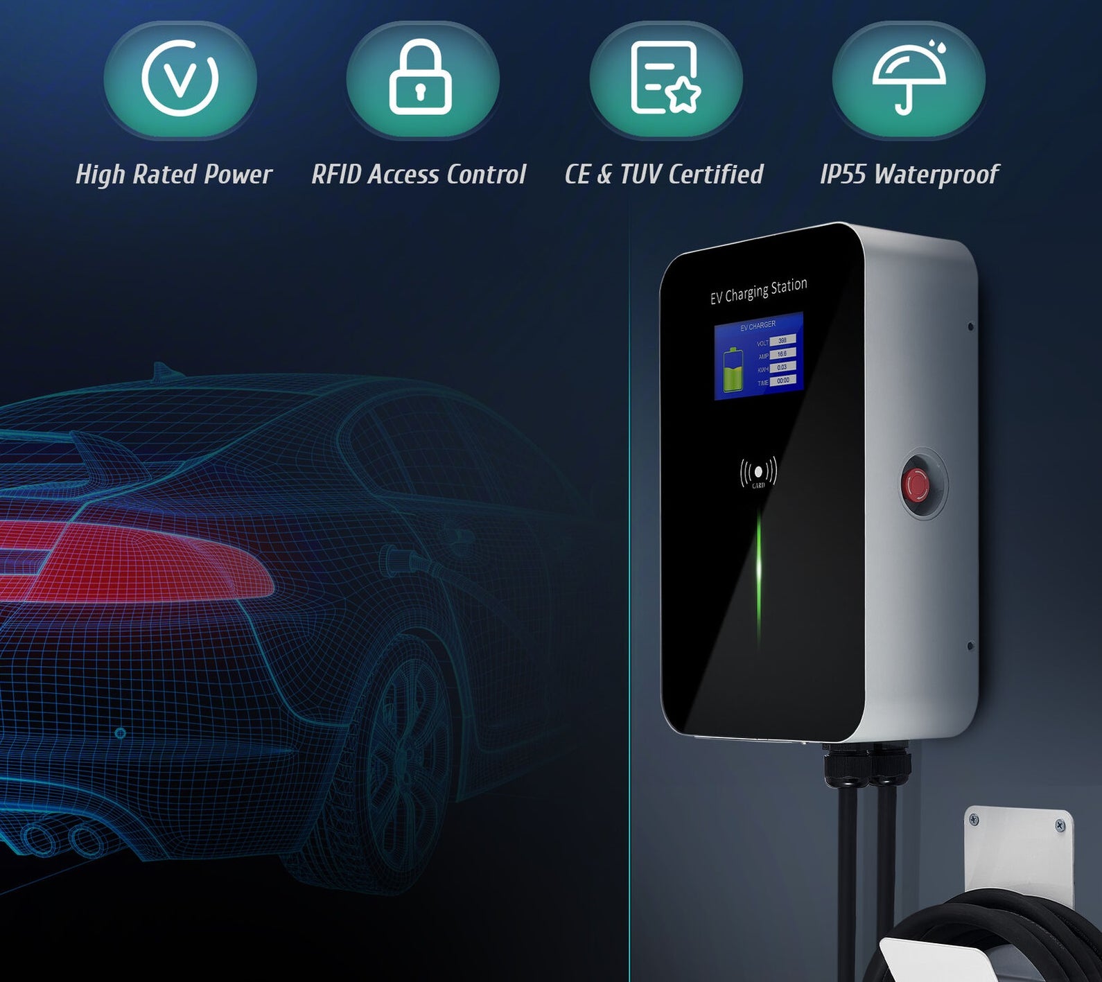 High-Quality SAE J3068 22kW EV Charger - 400V - 32 Amp - 3-Phase ...